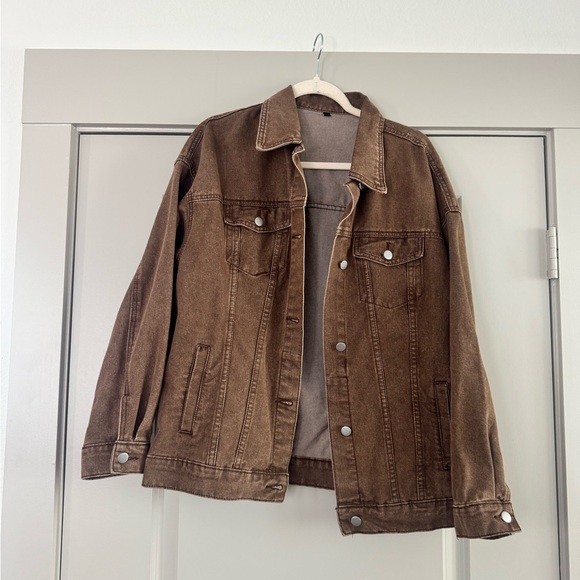 Jackets & Coats | Classic Brown Denim Jacket | Poshmark